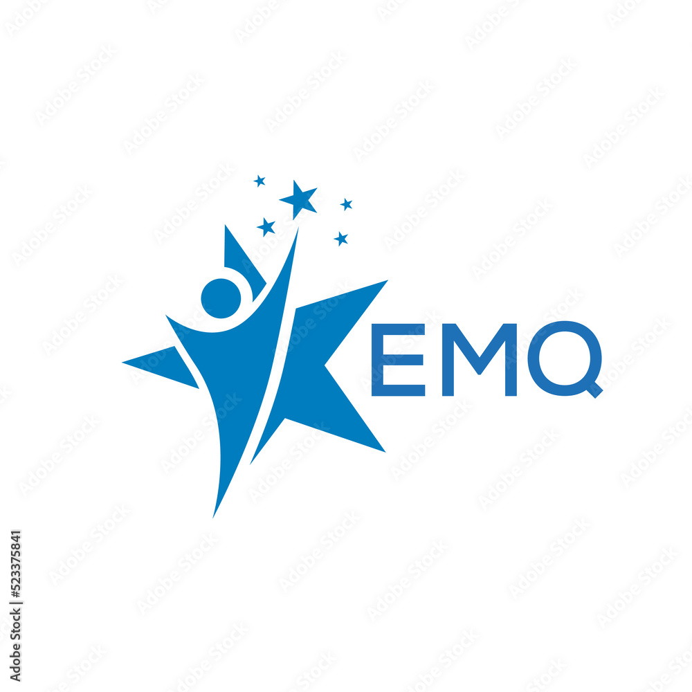 EMQ Letter logo white background .EMQ Business finance logo design ...
