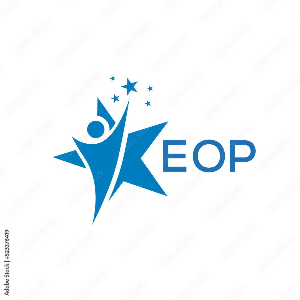 Vecteur Stock EOP Letter logo white background .EOP Business finance ...