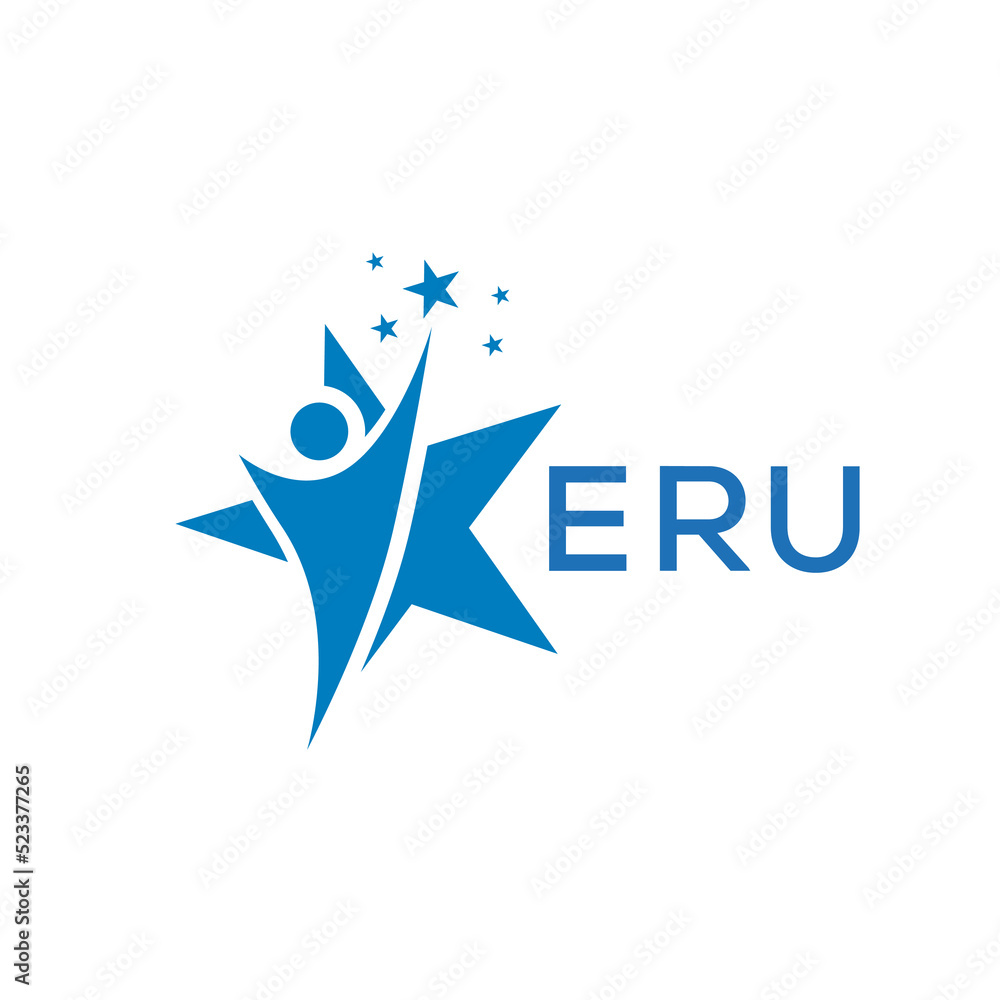 ERU Letter logo white background .ERU Business finance logo design ...