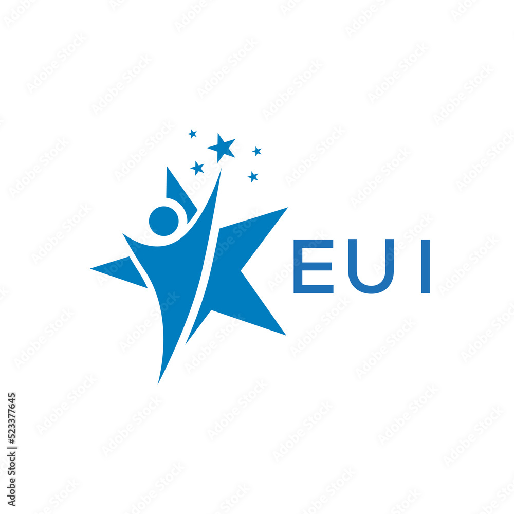 EUI Letter logo white background .EUI Business finance logo design ...