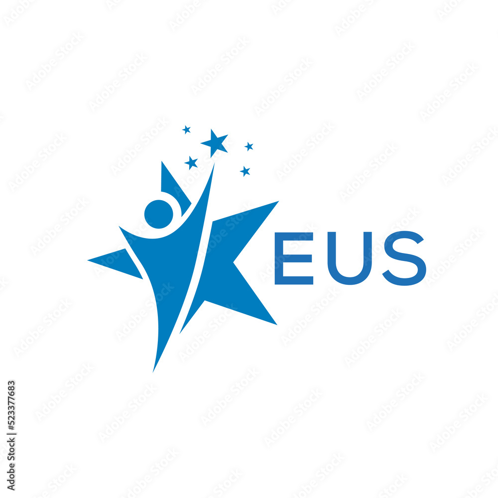 EUS Letter logo white background .EUS Business finance logo design ...