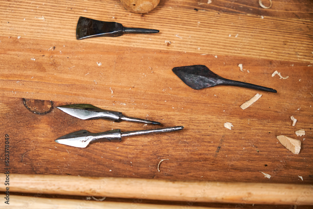 Making medieval arrows for bow shooting. Reconstruction of the events ...