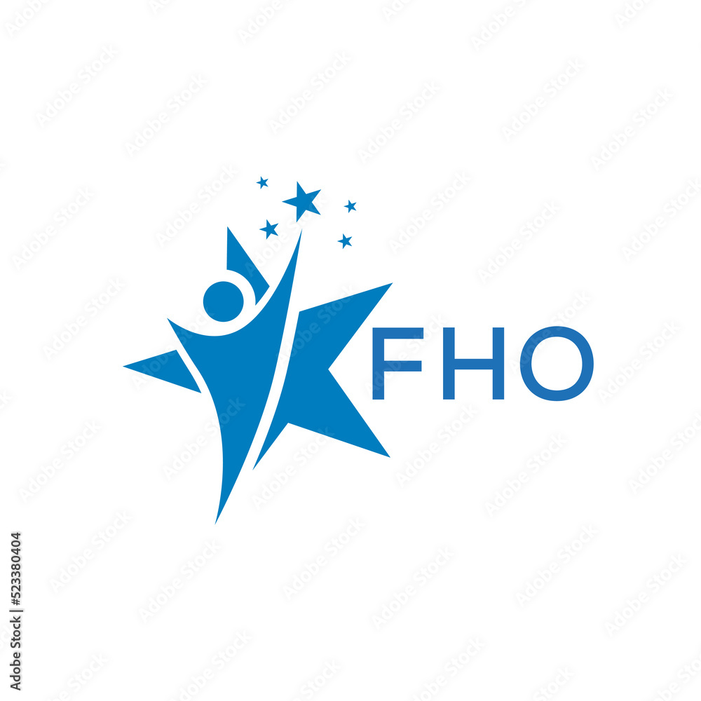 FHO Letter logo white background .FHO Business finance logo design ...