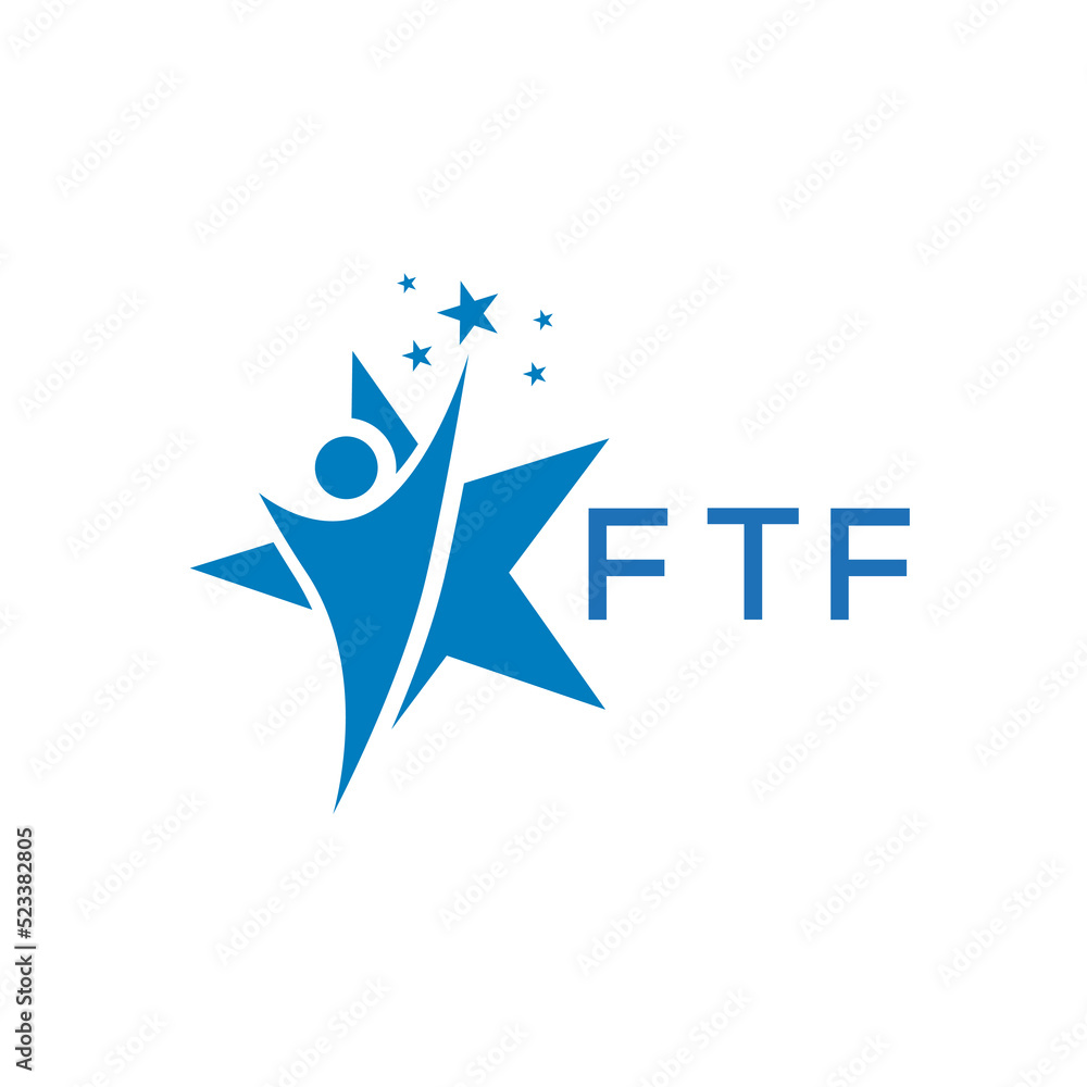 FTF Letter logo white background .FTF Business finance logo design ...