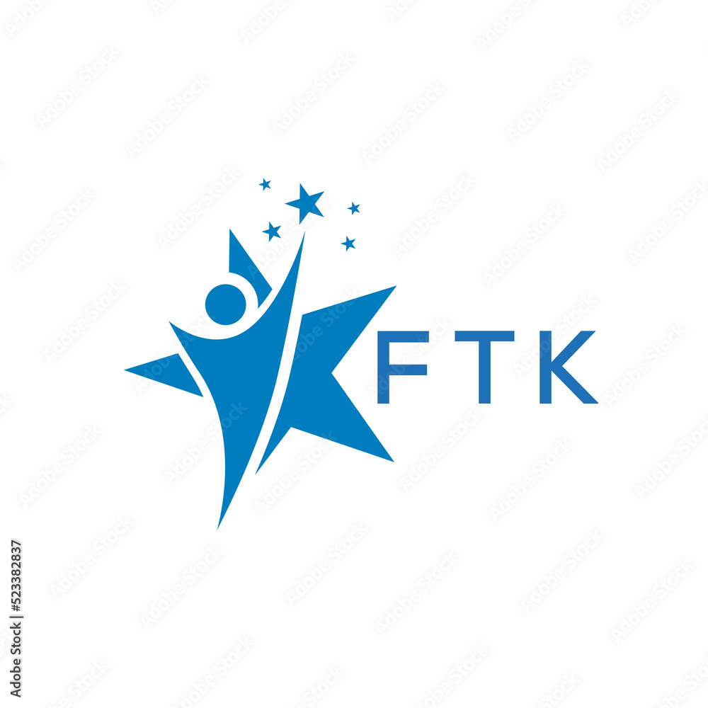 FTK Letter logo white background .FTK Business finance logo design ...