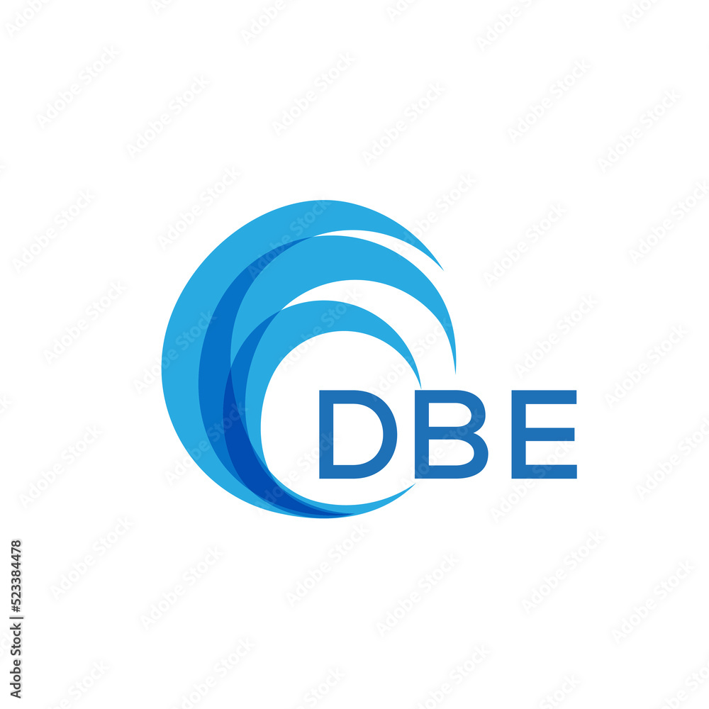 DBE letter logo. DBE blue image on white background. DBE Monogram logo ...