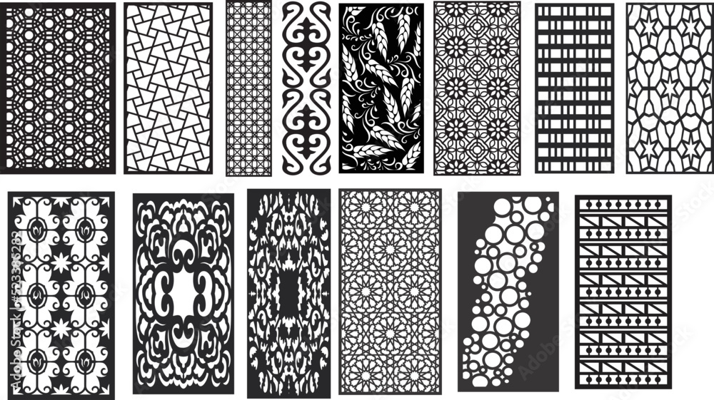 Jali design for graphic and CNC router Stock Vector | Adobe Stock