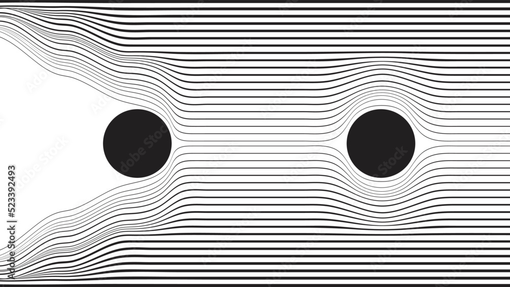 Abstract motion graphic design background . Dot and horizontal lines ...
