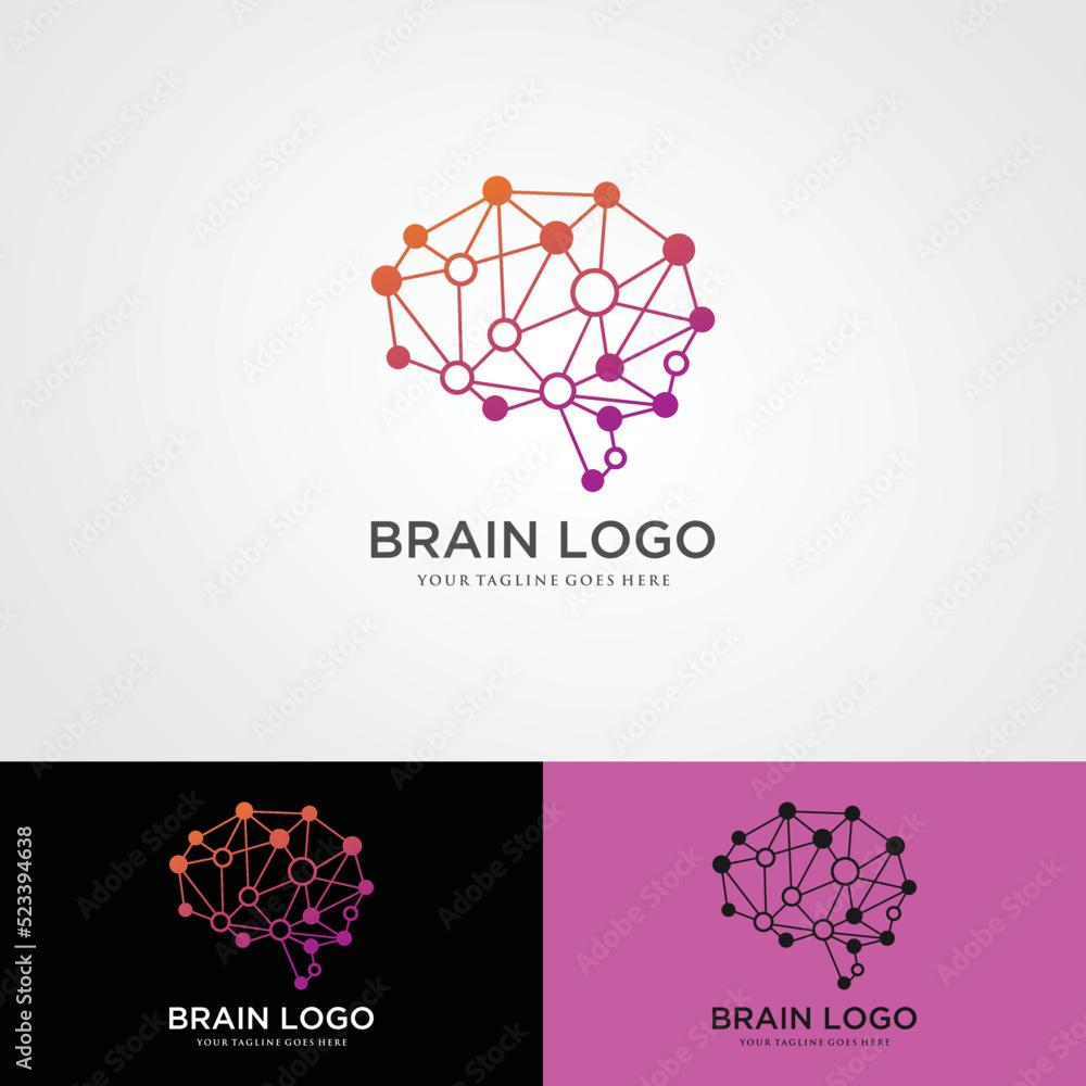 Vetor de Brain technology logo template, Digital abstract logos for ...