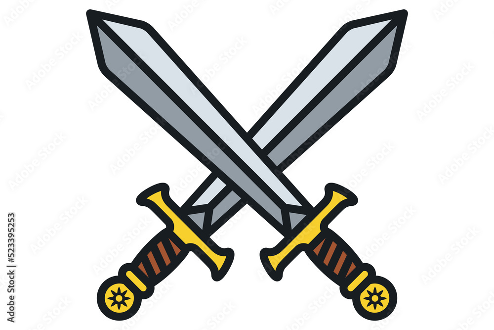 Crossed Sword Vector