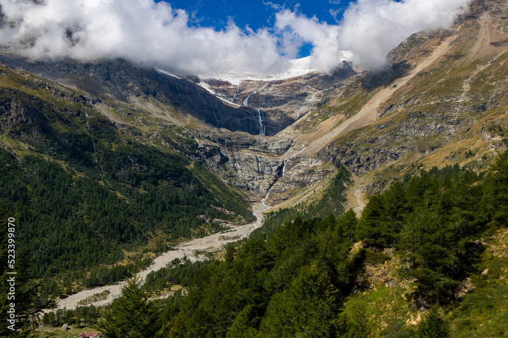 The Valnontey and the glacial amphitheater placed at the top of the ...