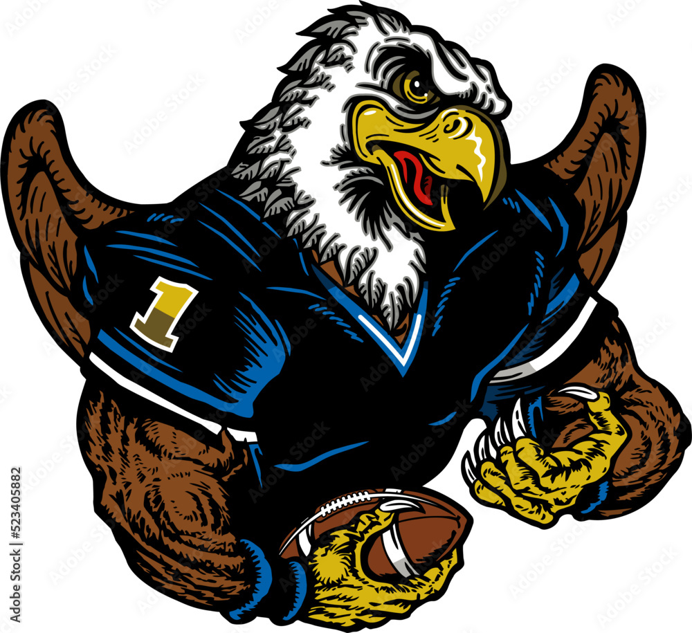 Eagle Mascot Football Clipart