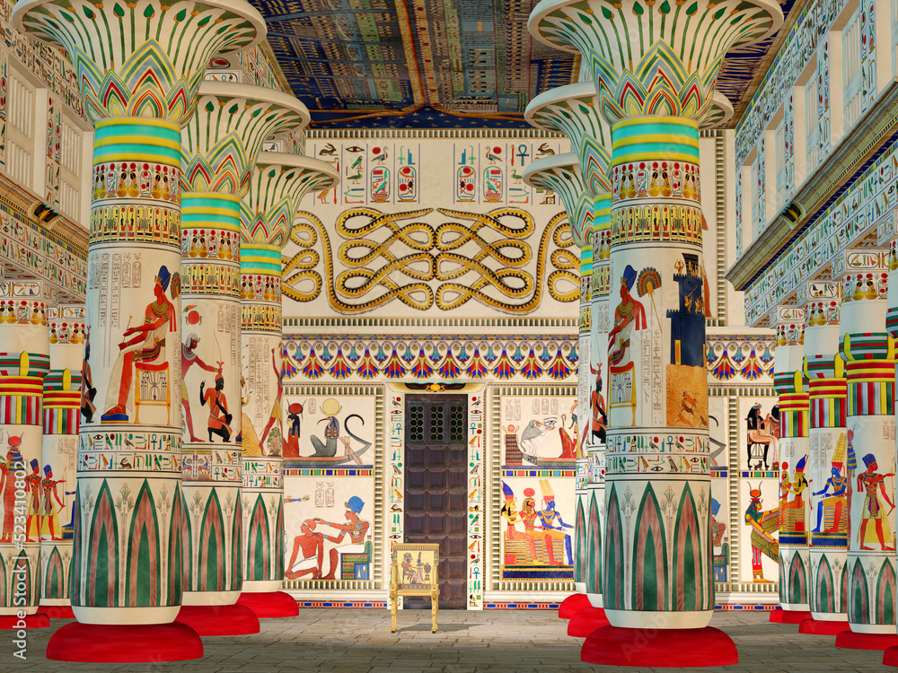 Egyptian Hall - An Egyptian temple was a sanctuary and holy place where ...