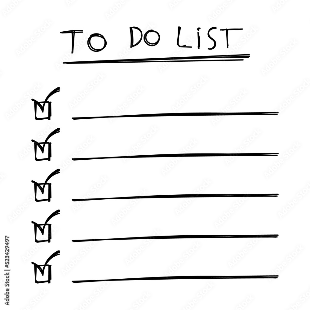 To do list icon with hand drawn text. Checklist, task list. Transparent ...