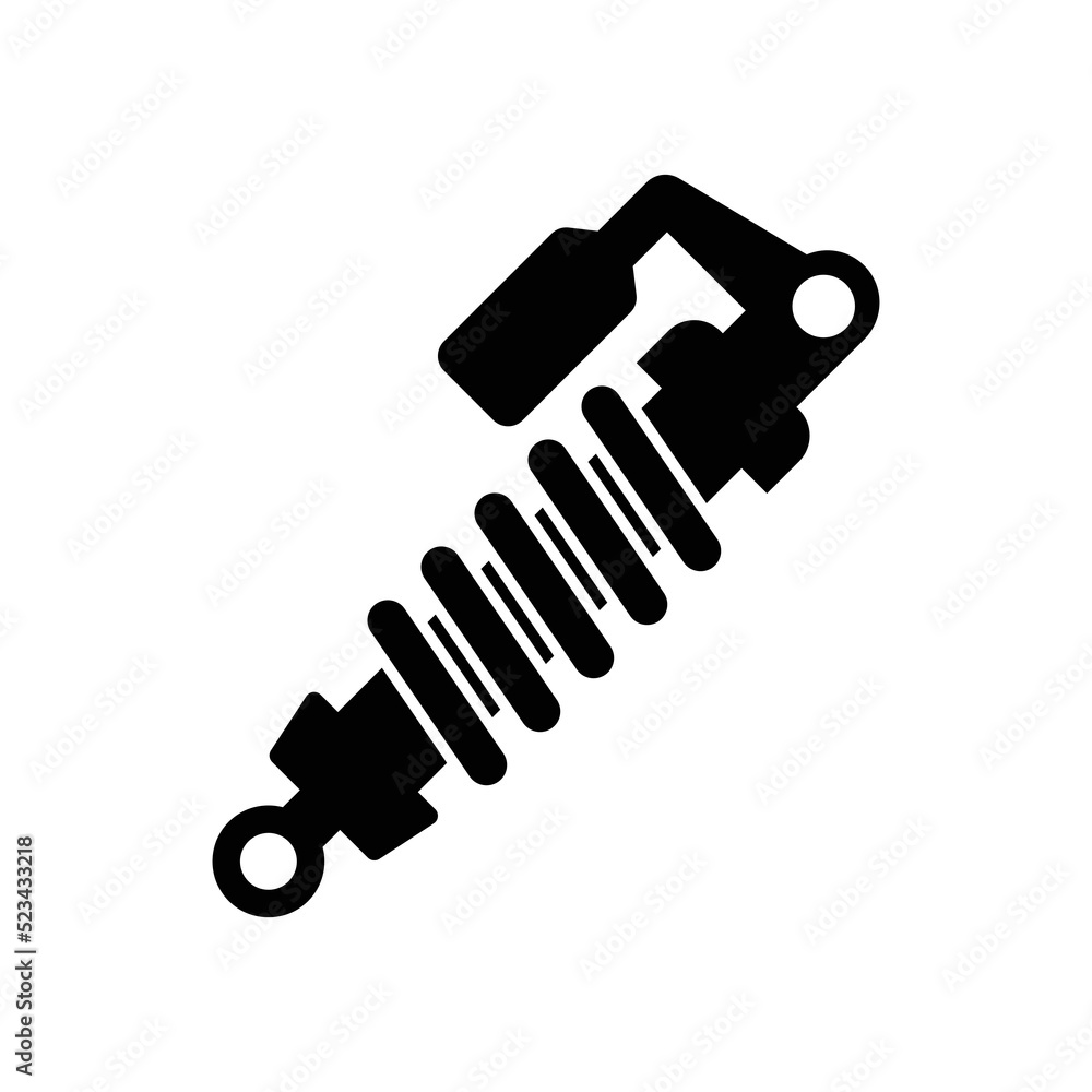 Shock absorber icon. suspension isolated icon on white background, auto ...