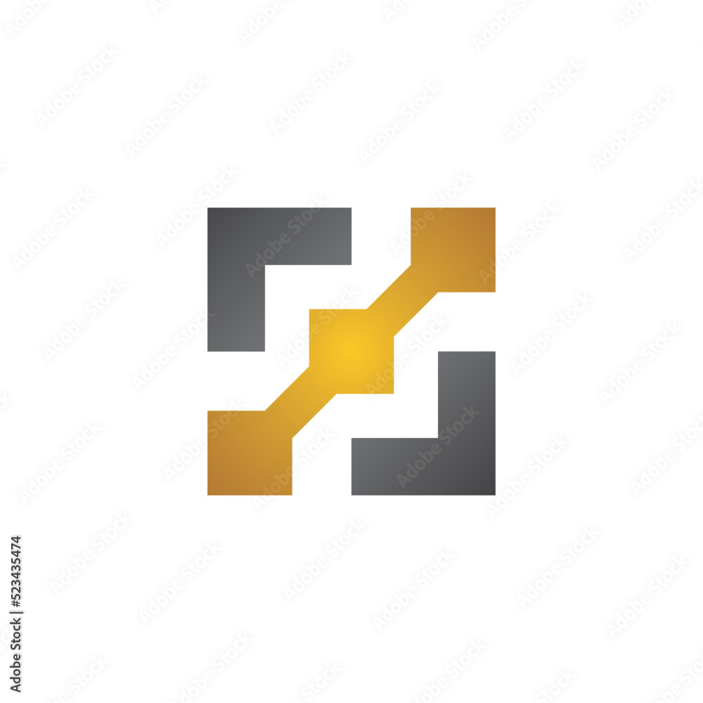 geometric of square logo design Stock Vector | Adobe Stock