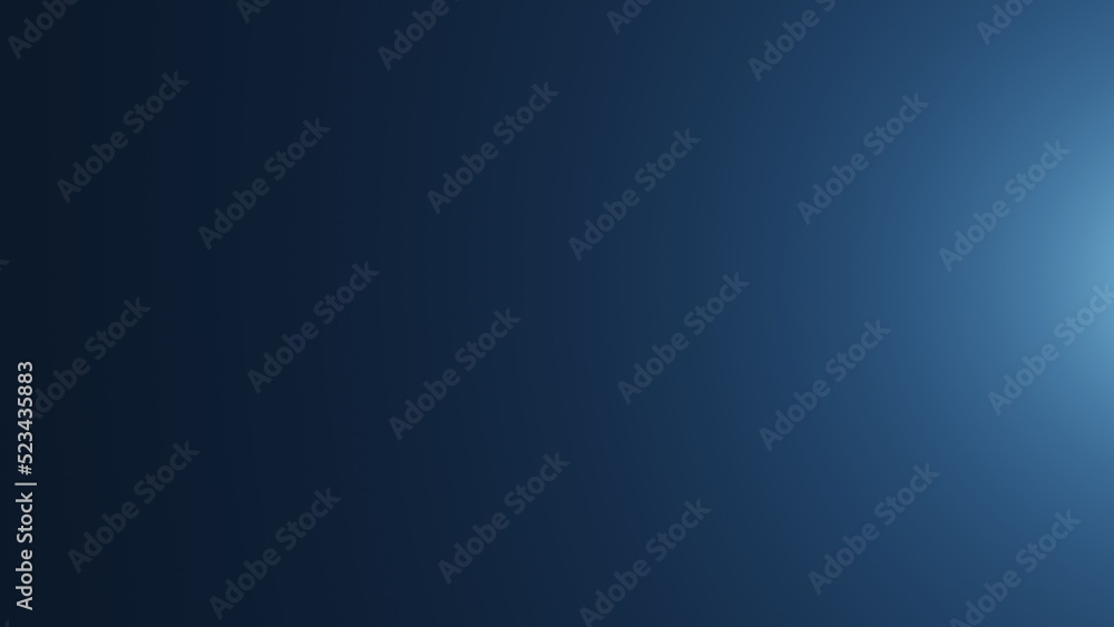 Blue gradient background. Light from the right and dark to the left ...