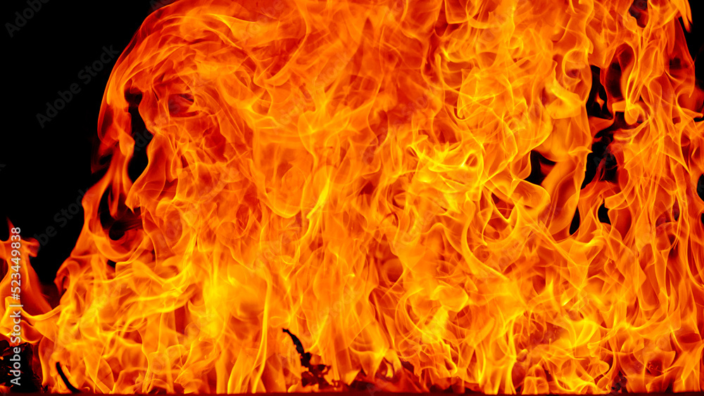 Fire flame creates infinity shapes when it burns. The orange from the ...