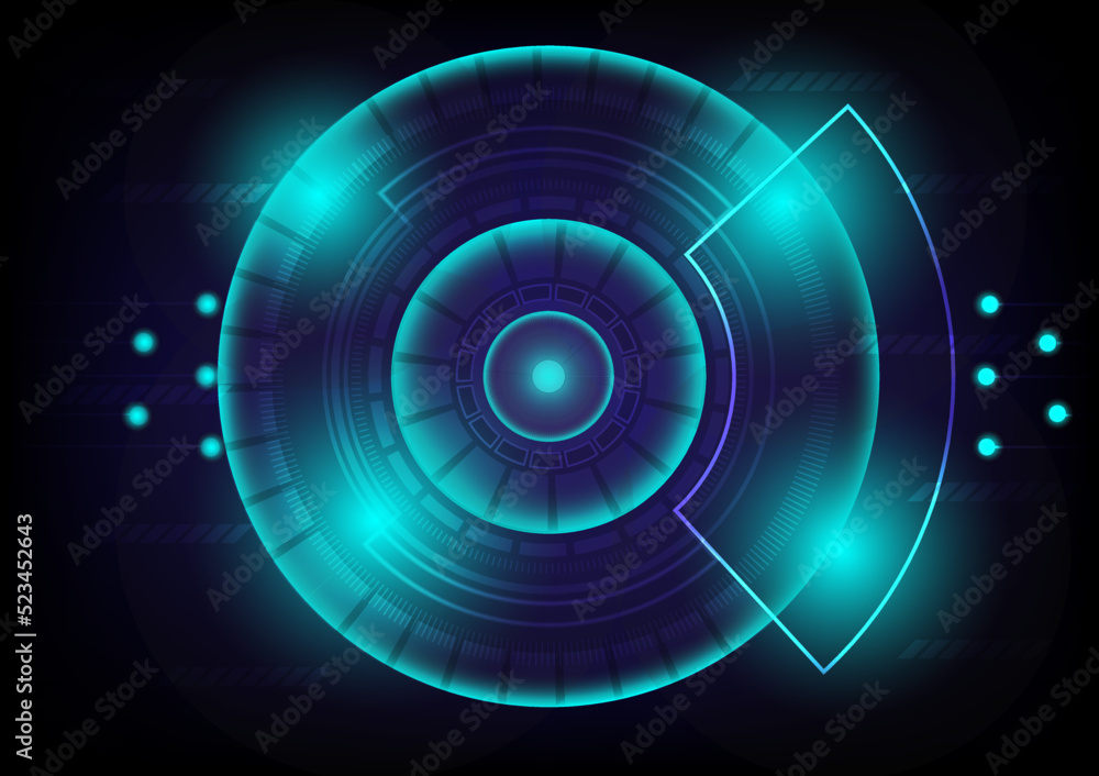 Vector cyber security communication concept with circuit board for the ...