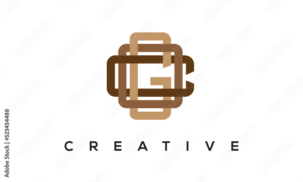 Vetor de initial GOC, COG letters monogram, three letters creative ...