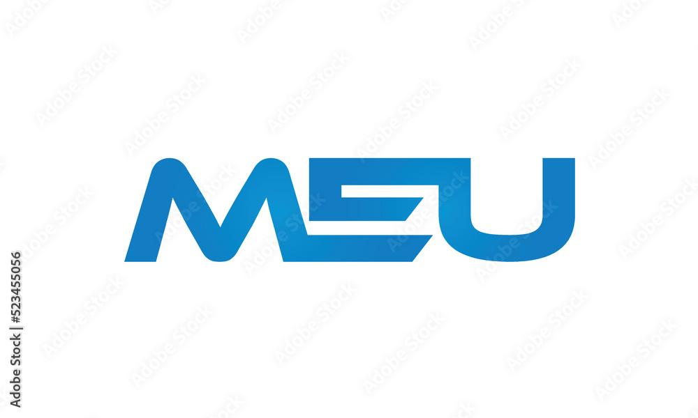 MEU letters linked logo design, Letter to letter connection monogram ...