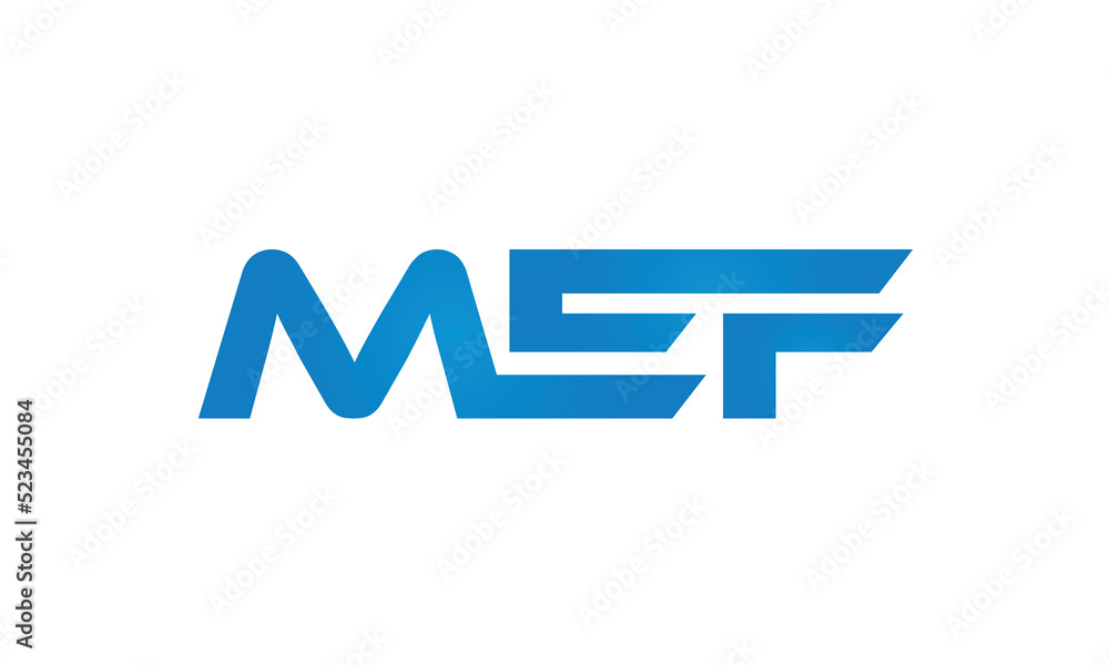 MEF letters linked logo design, Letter to letter connection monogram ...