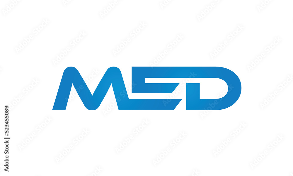 MED letters linked logo design, Letter to letter connection monogram ...