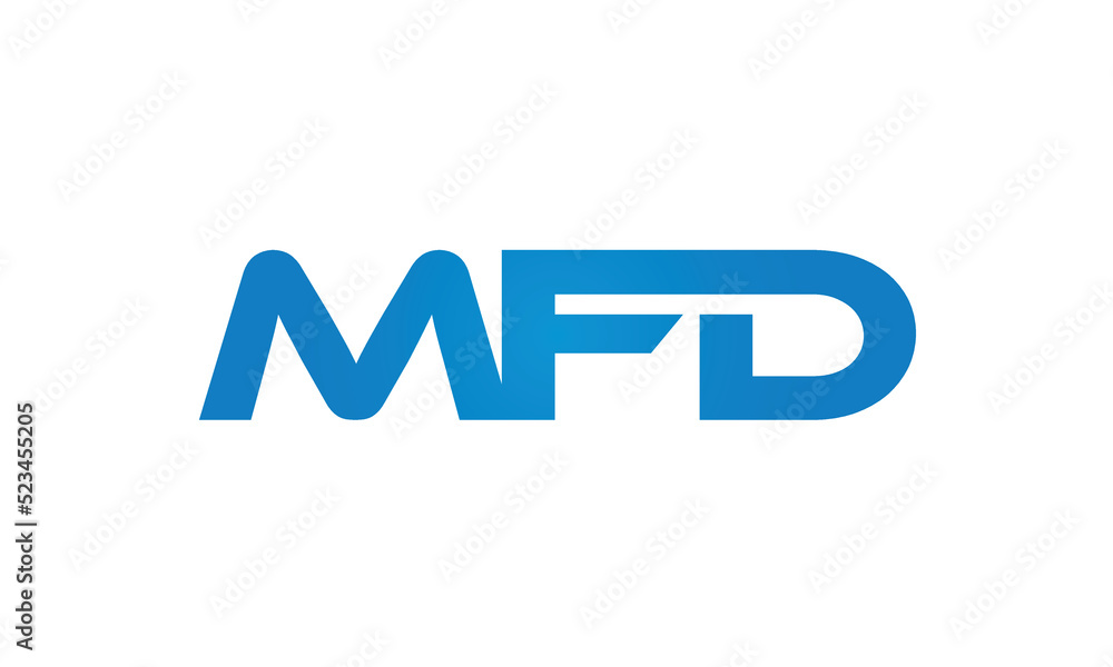MFD letters linked logo design, Letter to letter connection monogram ...