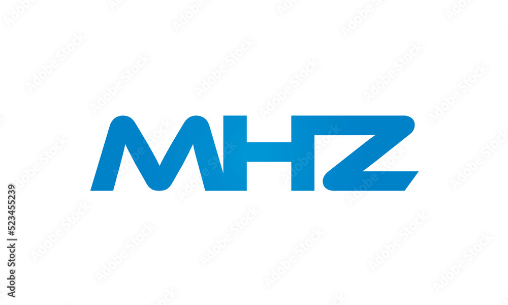 MHZ letters linked logo design, Letter to letter connection monogram ...