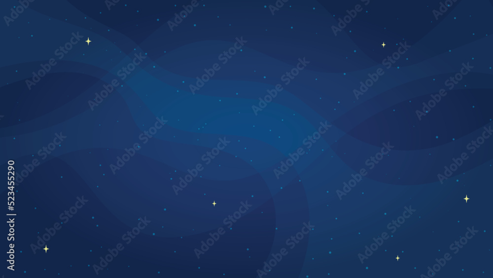 Cartoon outer space background vector illustration. Abstract shiny ...