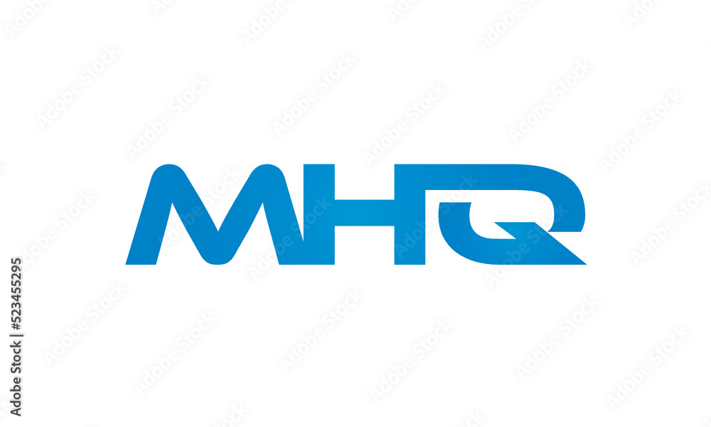 MHQ letters linked logo design, Letter to letter connection monogram ...
