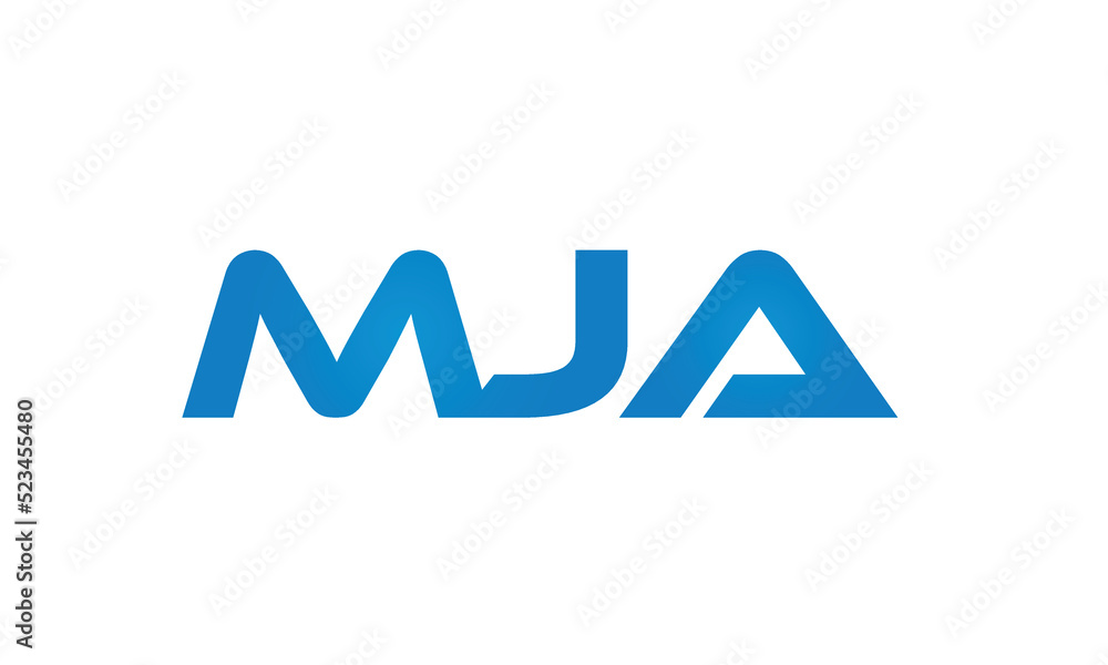 MJA letters linked logo design, Letter to letter connection monogram ...