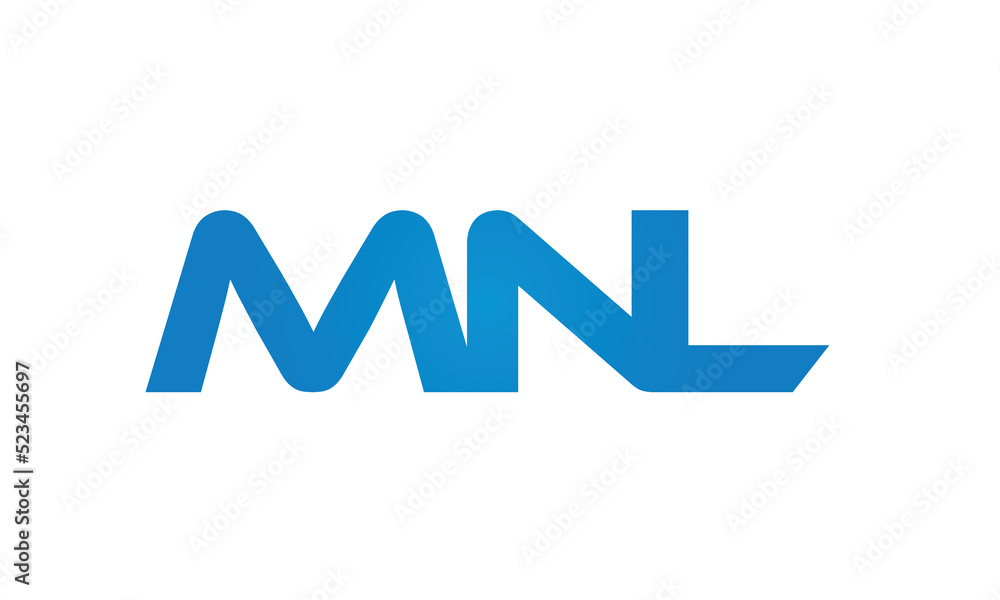 MNL letters linked logo design, Letter to letter connection monogram ...