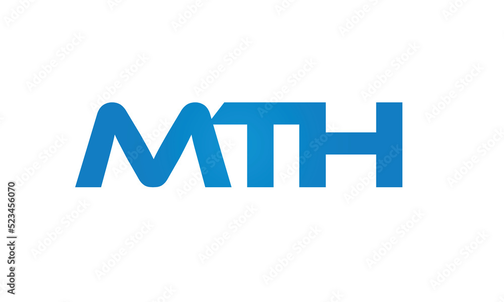 MTH letters linked logo design, Letter to letter connection monogram ...