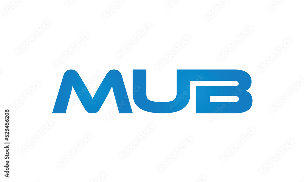MUB letters linked logo design, Letter to letter connection monogram ...
