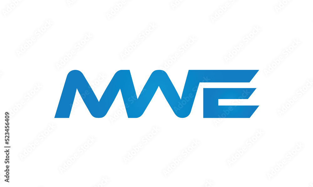 MWE letters linked logo design, Letter to letter connection monogram ...