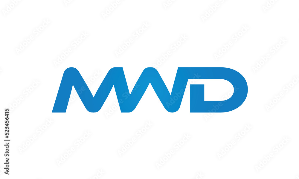 MWD letters linked logo design, Letter to letter connection monogram ...