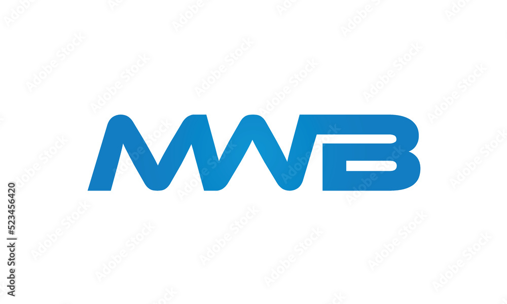 MWB letters linked logo design, Letter to letter connection monogram concepts vector alphabet ...