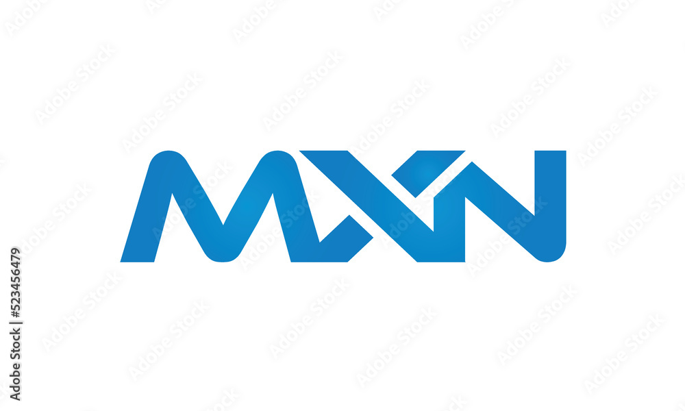 MXN letters linked logo design, Letter to letter connection monogram ...