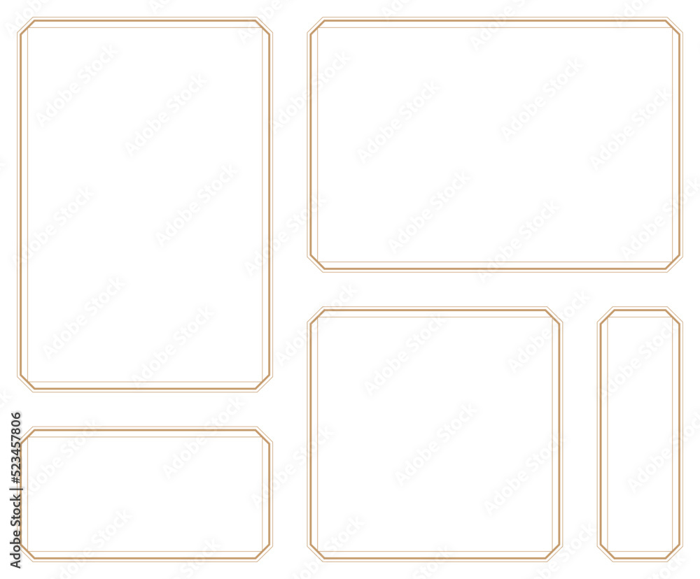 Decorative frame.A frame that gave a change in size to the same design ...