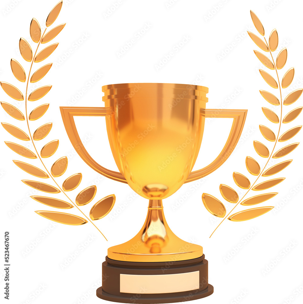 Gold trophy of the 1st place, winner ,Golden trophy for the winner of ...