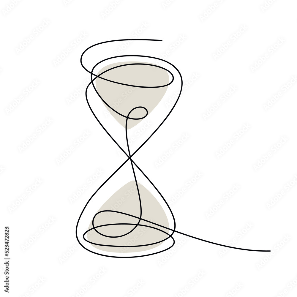 Hourglass Line Drawing