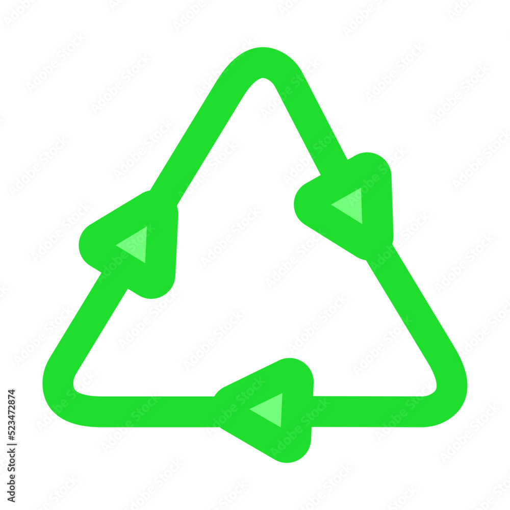 Biodegradable waste logo, reuse arrow, eco mark isolated vector ...