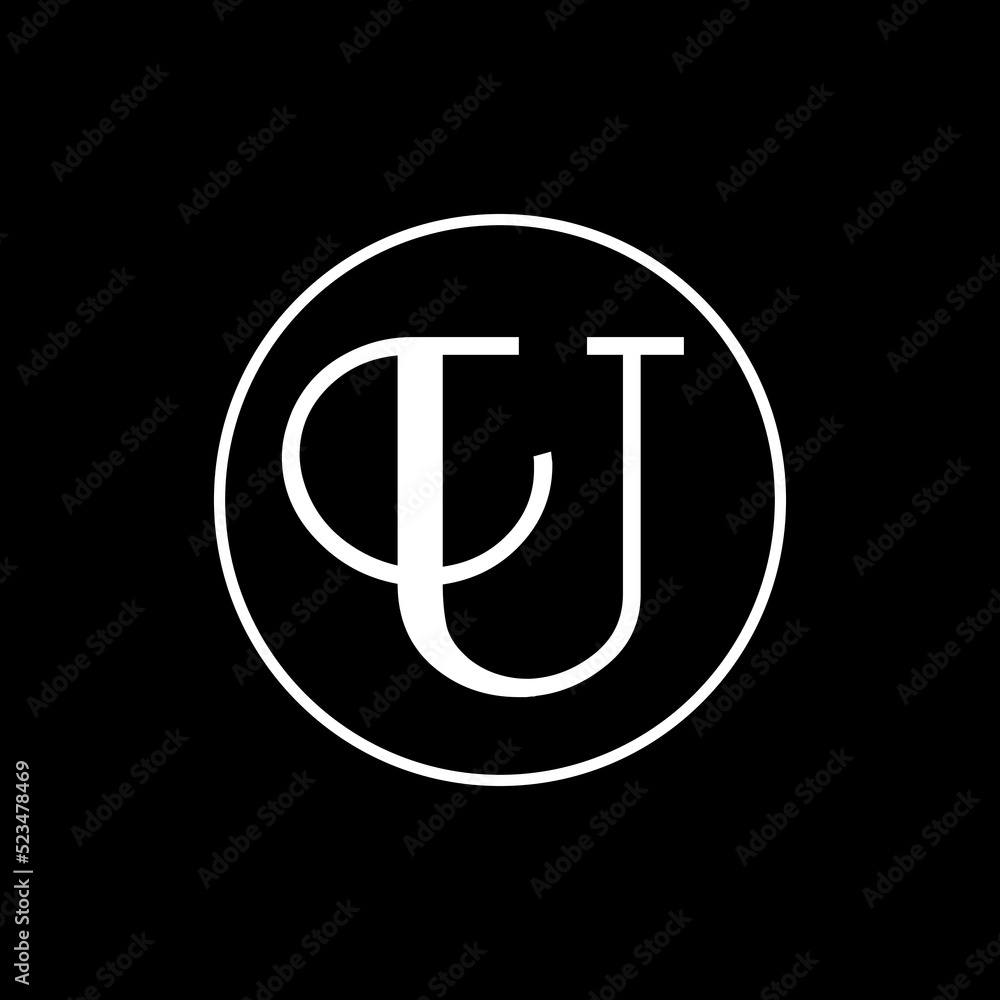 Initial U letter in a circle logo. Vector design template elements for ...