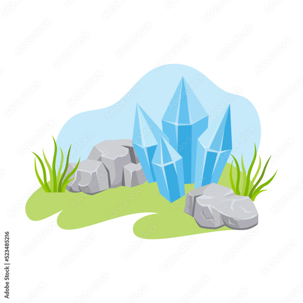 Natural minerals extraction cartoon vector illustration. Energy ...