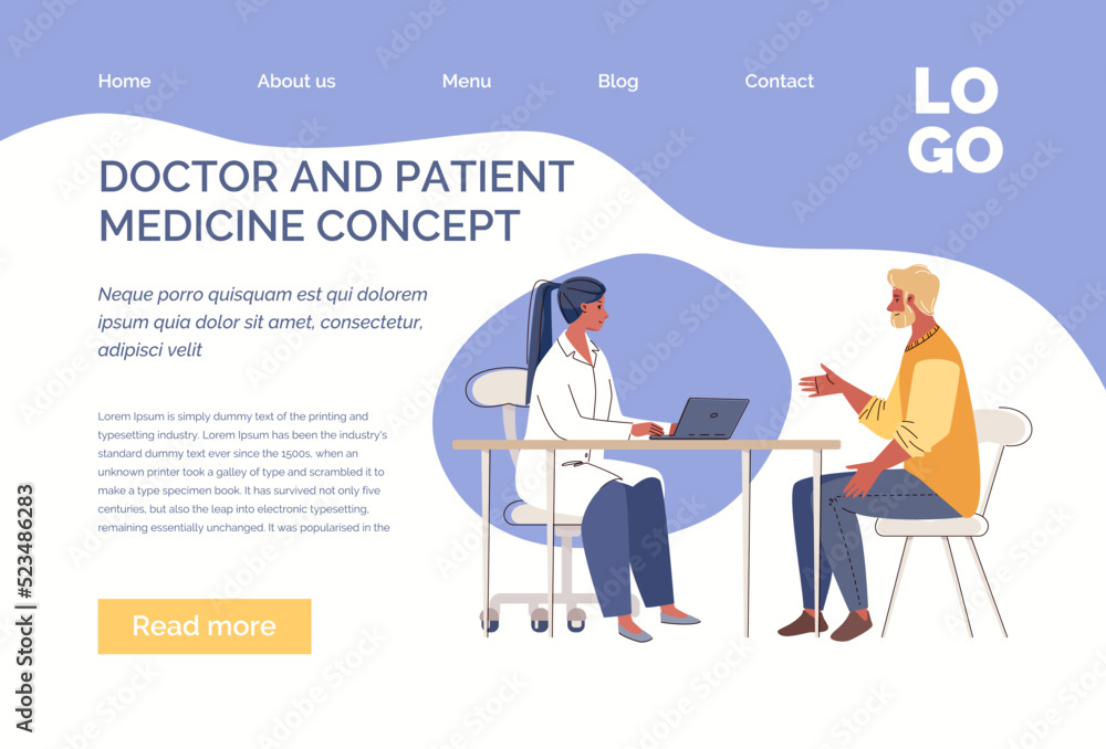 Patient in doctor’s office. Physician's consultation, appointment ...