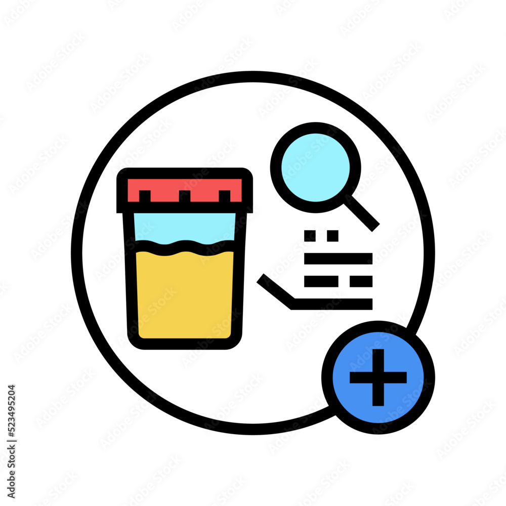urine analysis health check color icon vector. urine analysis health ...