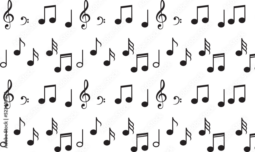 music notes illustrator template, music background vector Stock Vector ...