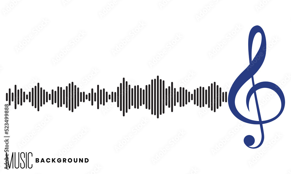 sound wave sign music background, sound wave sign vector Stock Vector ...