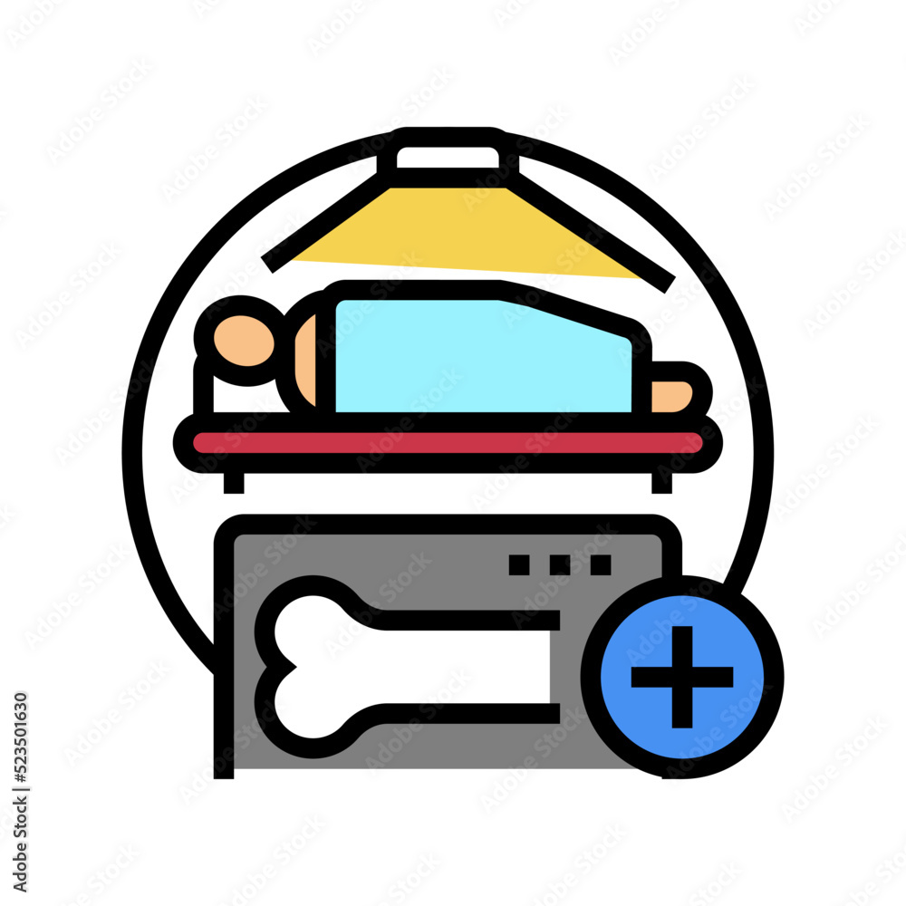 bone density health check color icon vector. bone density health check ...